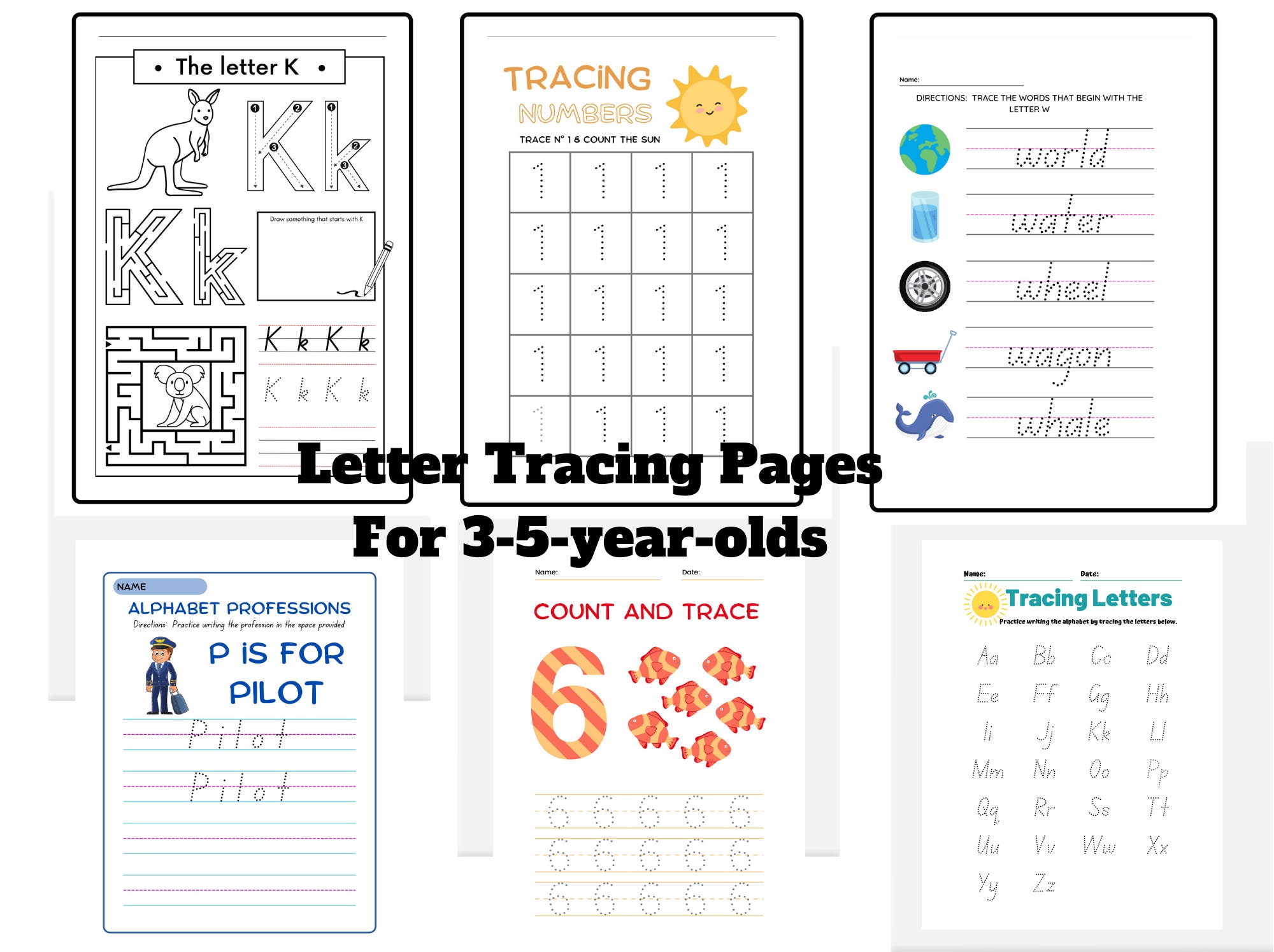 Preschool Printable, Alphabet Worksheet, Tracing Alphabet Pages ...