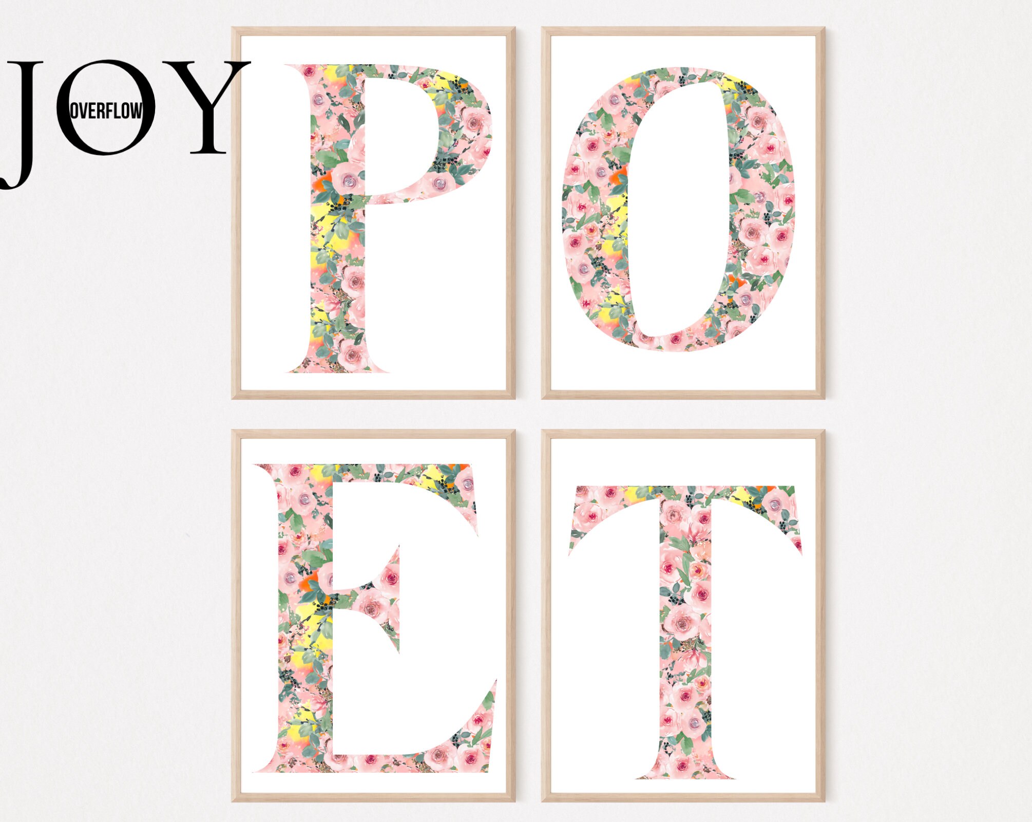 Floral Alphabet Clipart Alphabet Png Floral Letters Png - Etsy