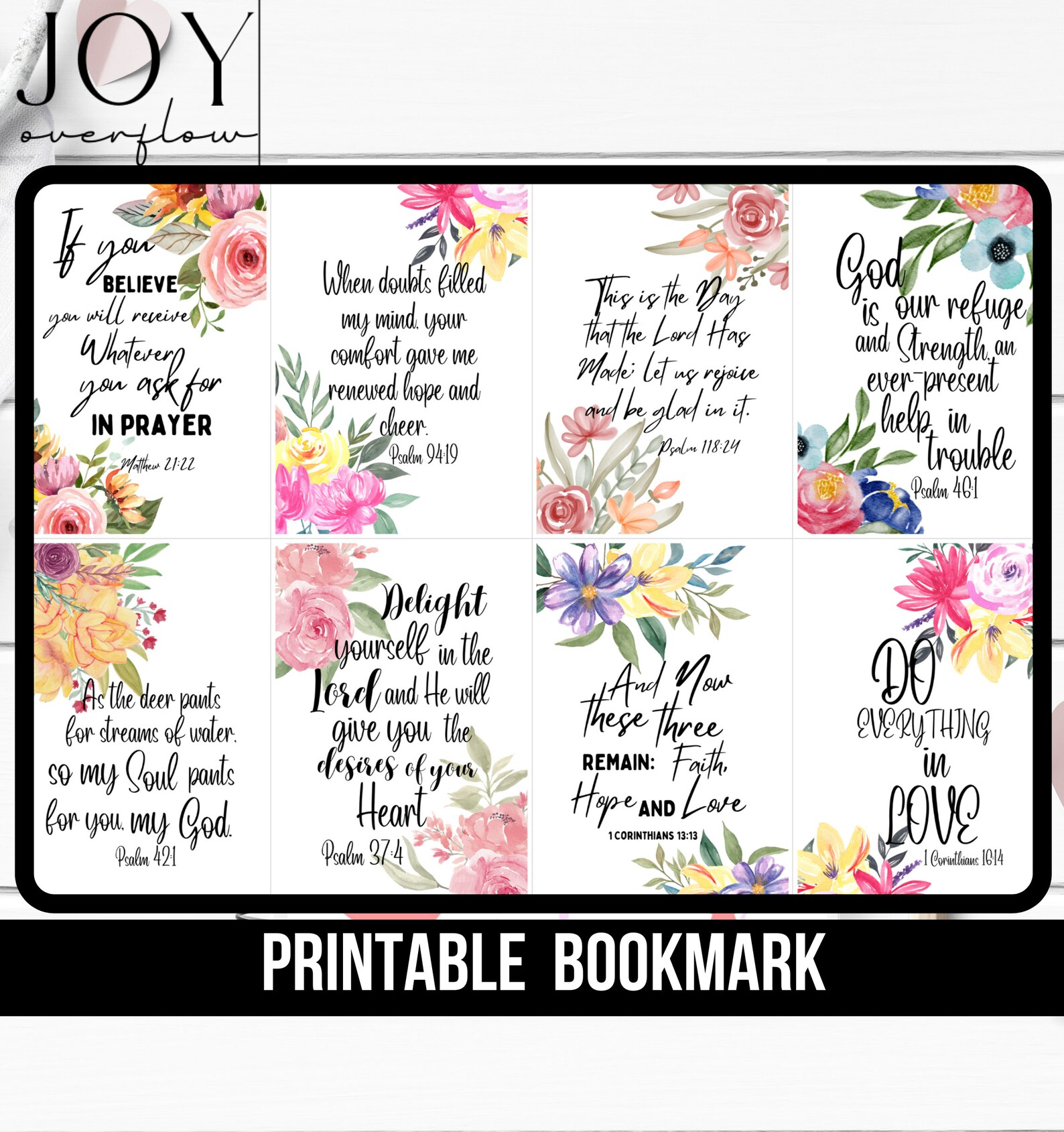 32 Mini Printable Scripture Cards, Encouragement Scripture Cards ...