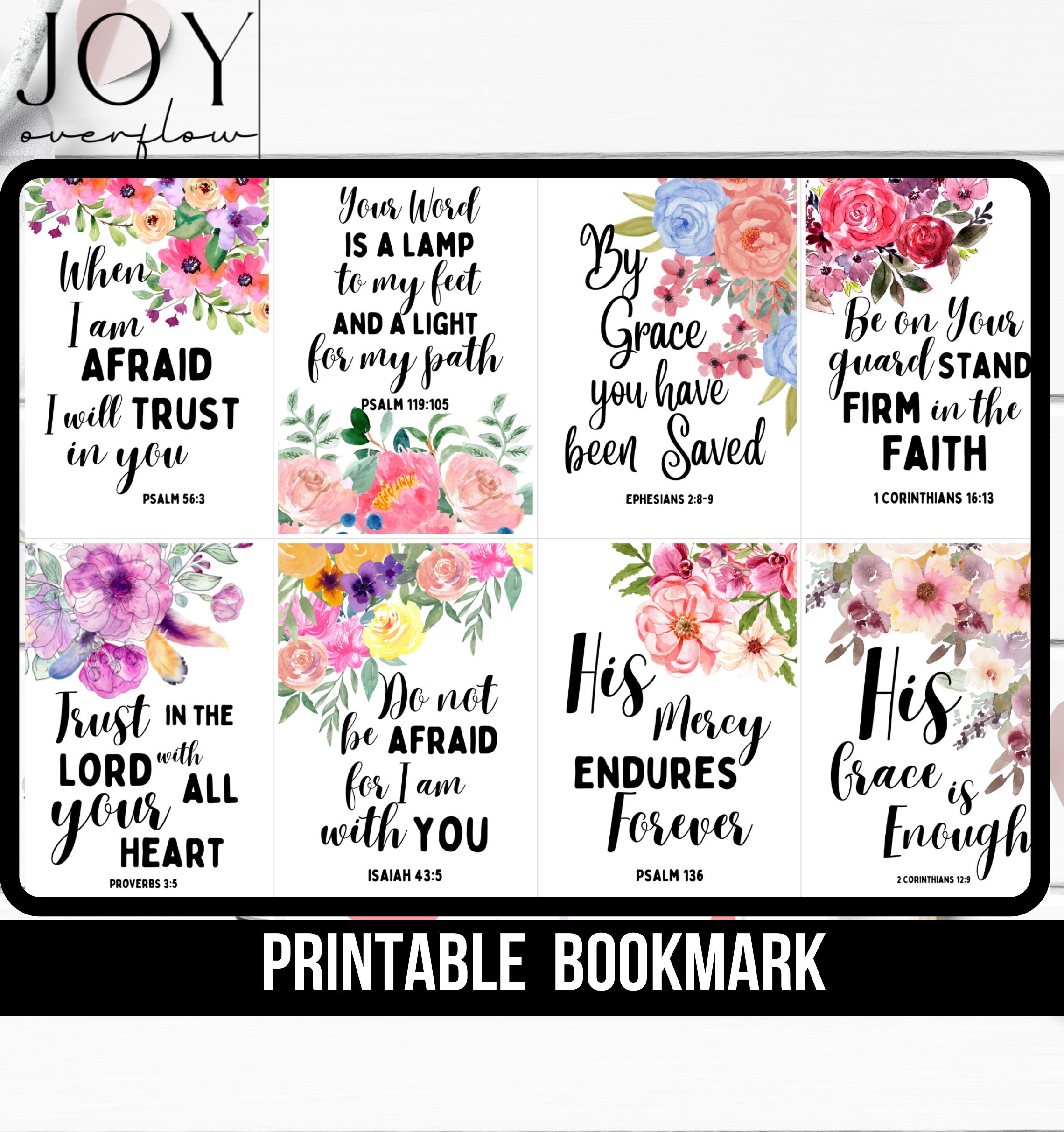 32 Mini Printable Scripture Cards, Encouragement Scripture Cards ...