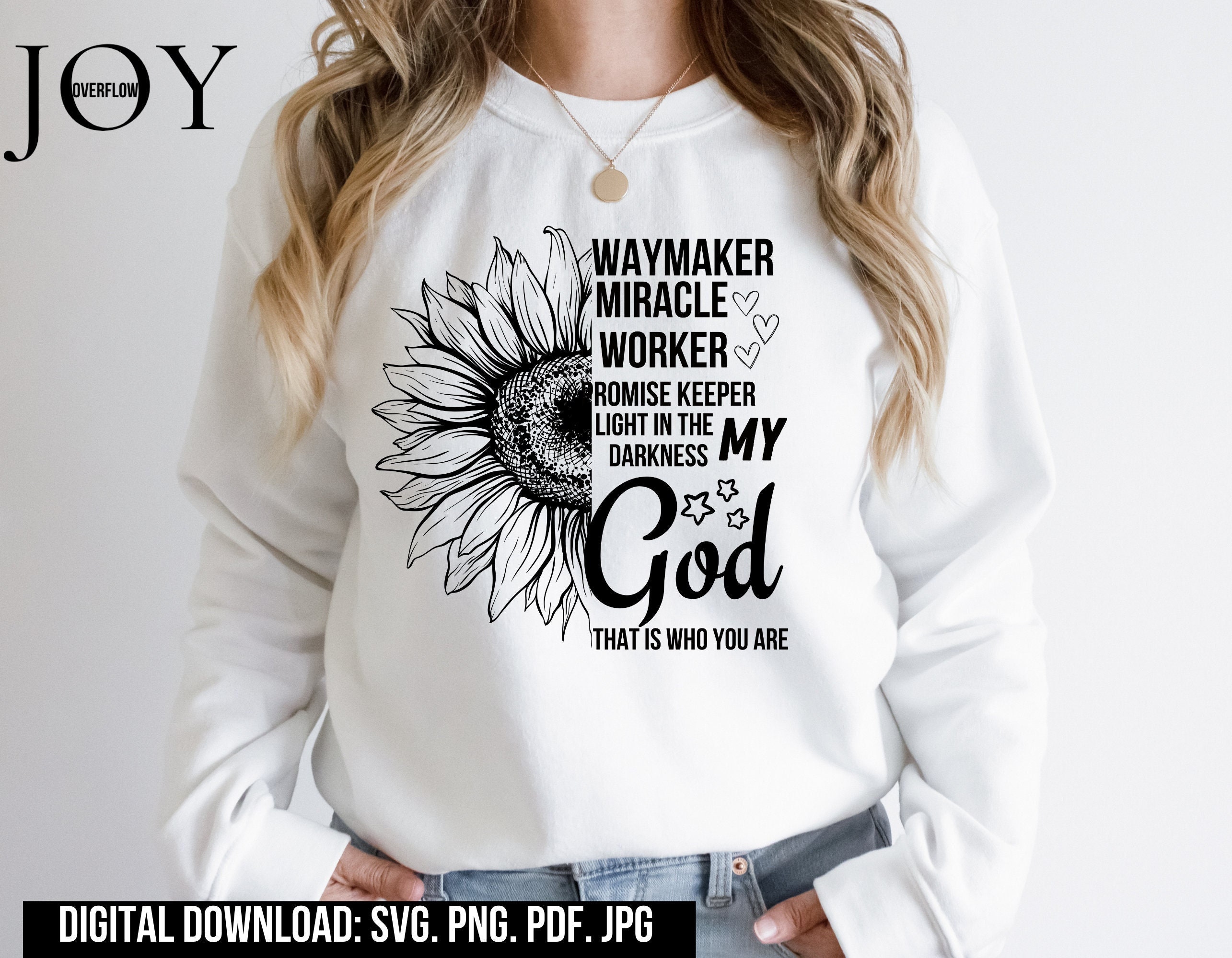 Way Maker Svg Sunflower Png Christian Svg Motivational Svg - Etsy