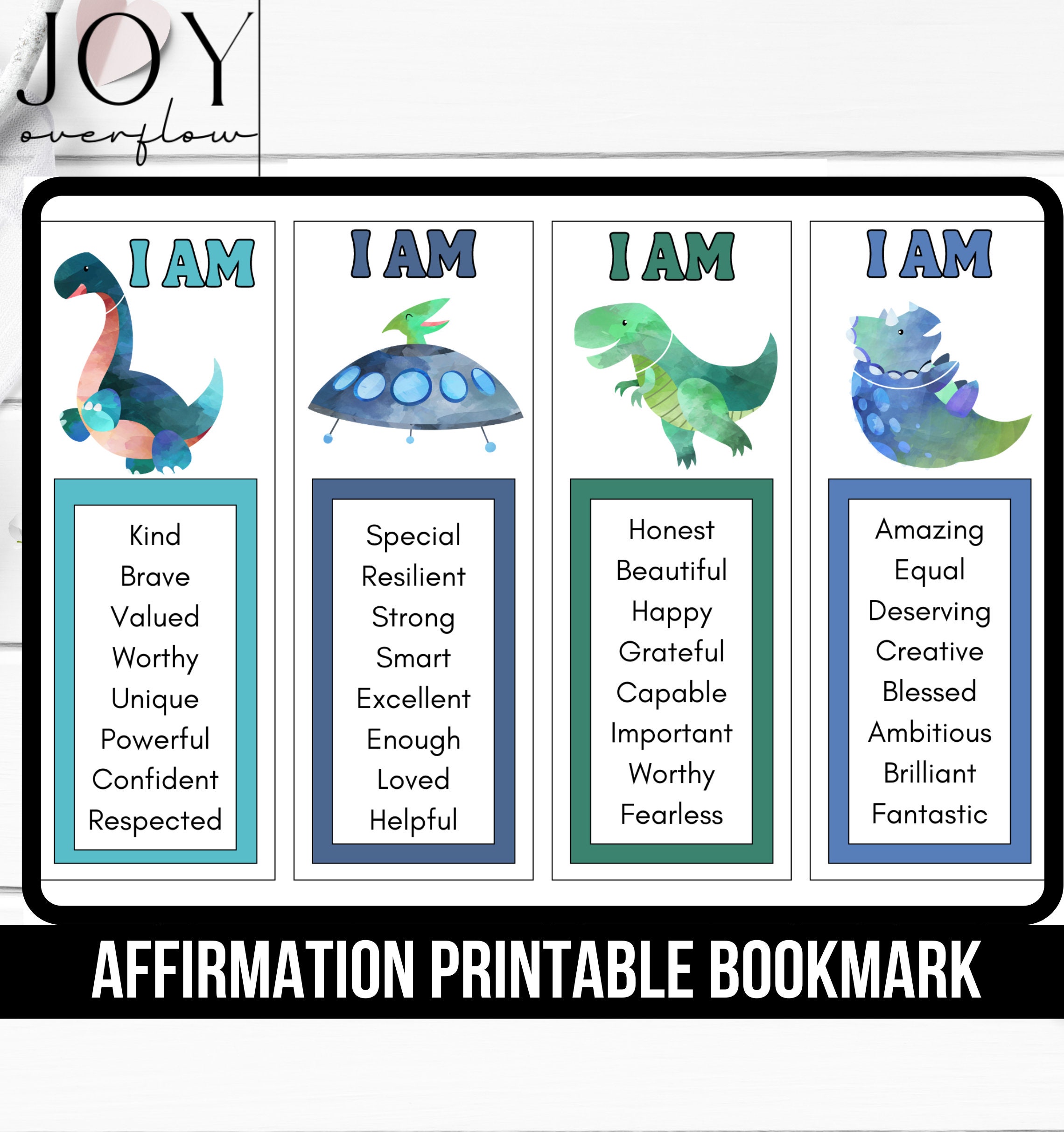 Dinosaur Bookmark Printable Bookmark Gift for Boys - Etsy