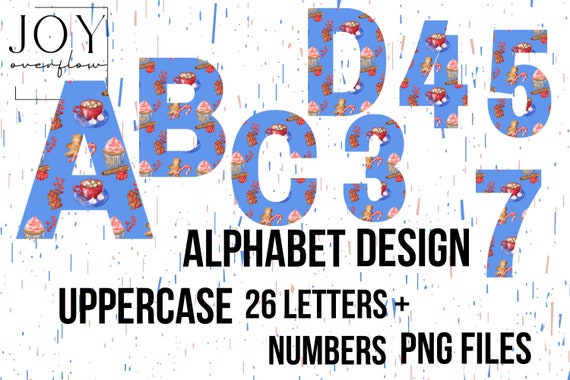 Christmas Alphabet Alphabet Clipart Alphabet Png - Etsy