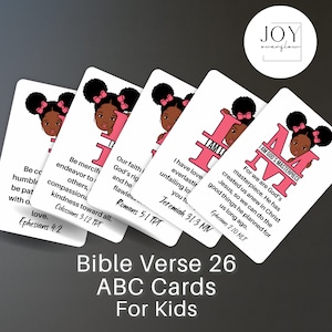 ABC Bible Cards, Memory Bible Card, Bible Scripture Cards Printable ...