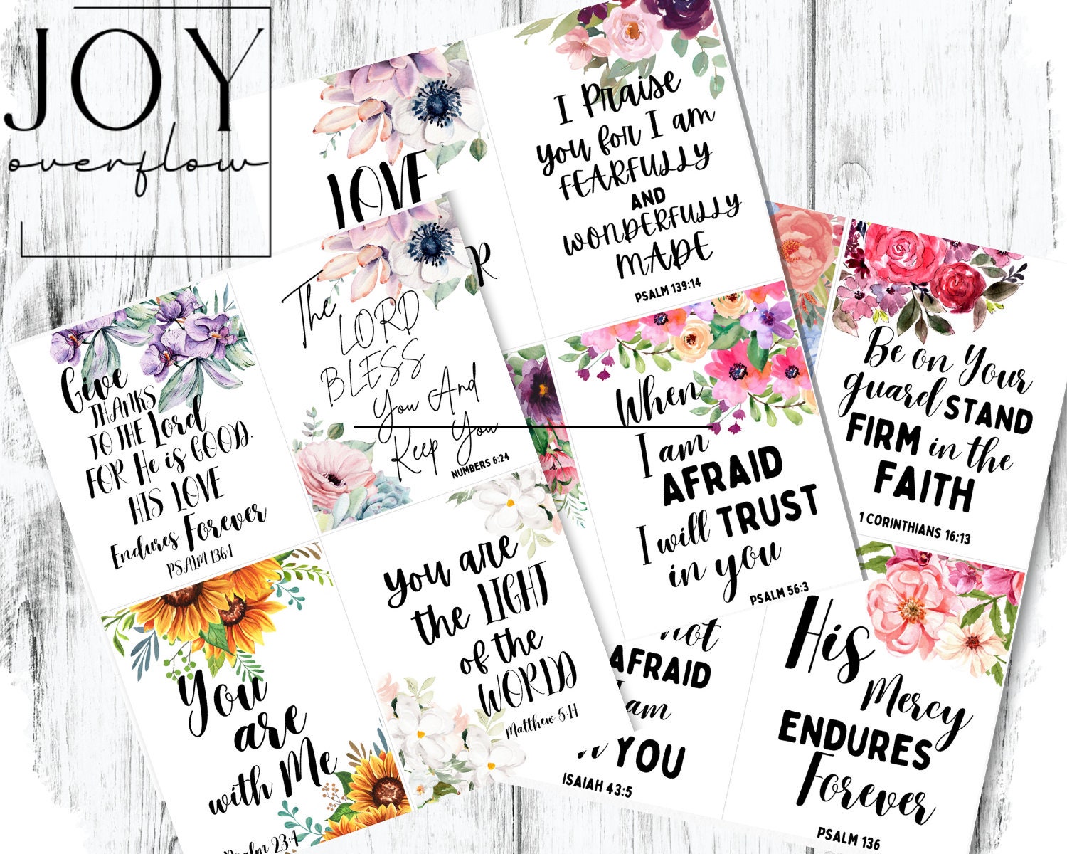 Digital Scripture Cards Printable Bible Verses Print at - Etsy