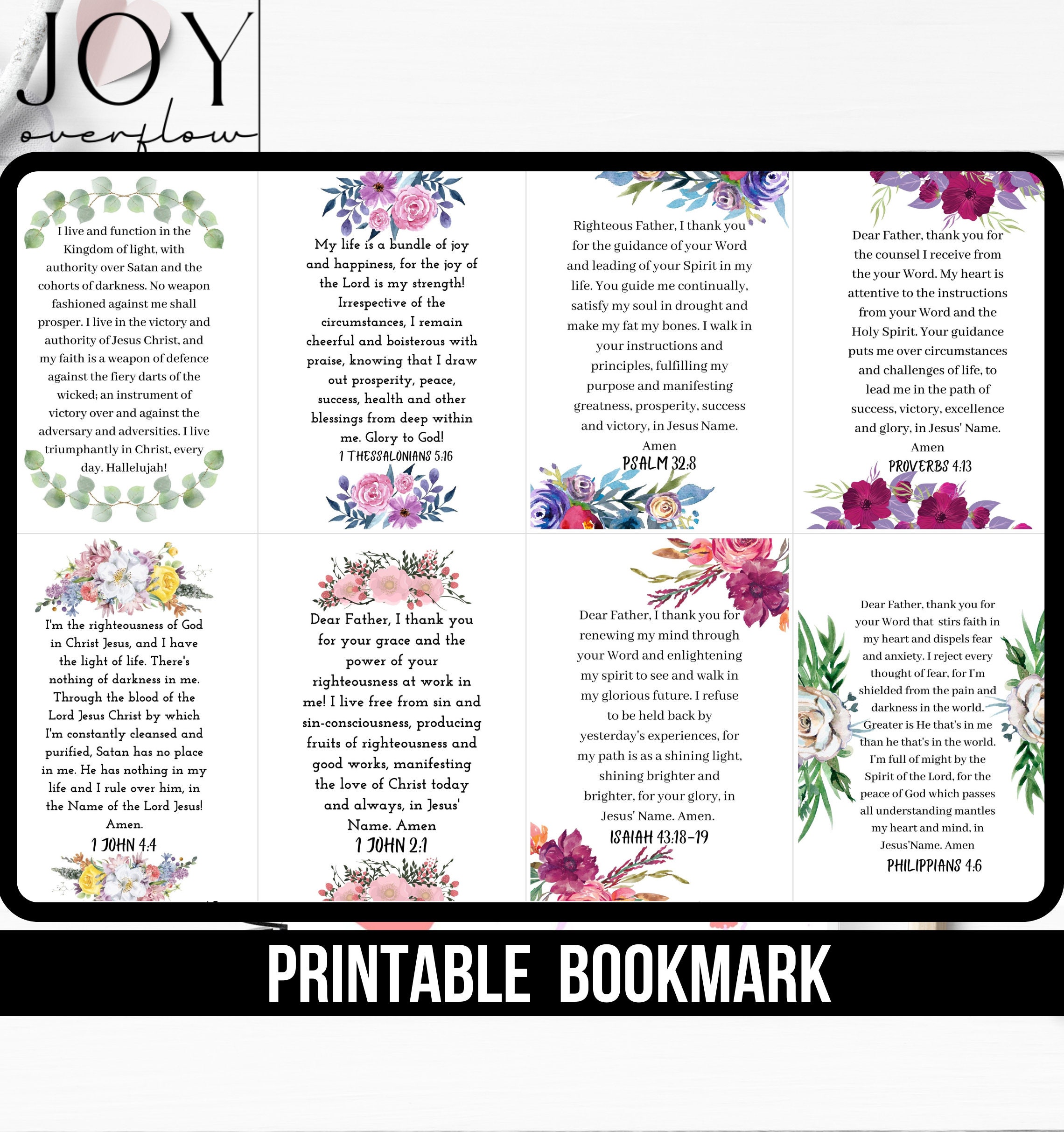 Prayer Cards, Encouragement Cards, Mini Scripture Cards, Cute Note ...