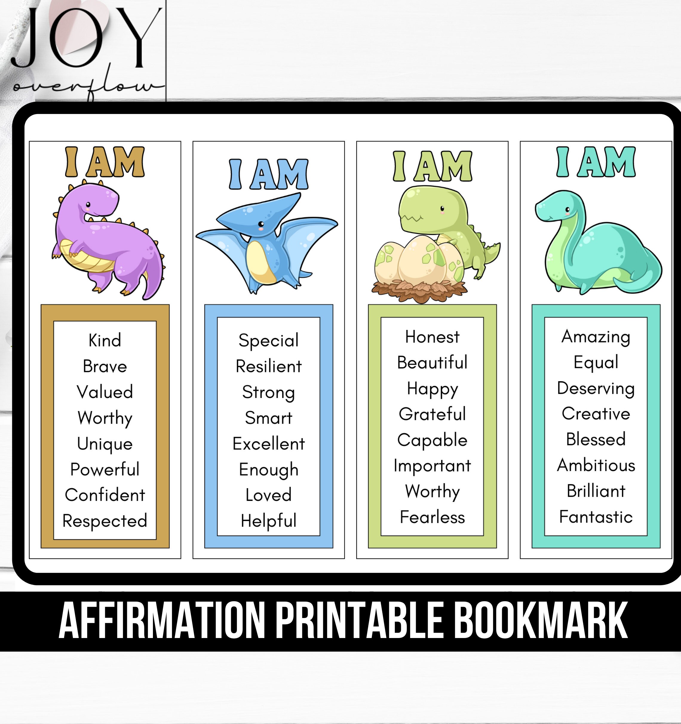 Dinosaur Bookmark Printable Bookmark Gift for Boys - Etsy