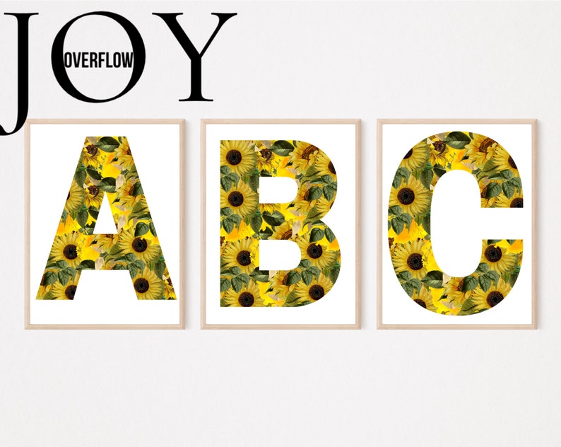 Sunflower Alphabet Alphabet Bundle Pack Flower Letters - Etsy