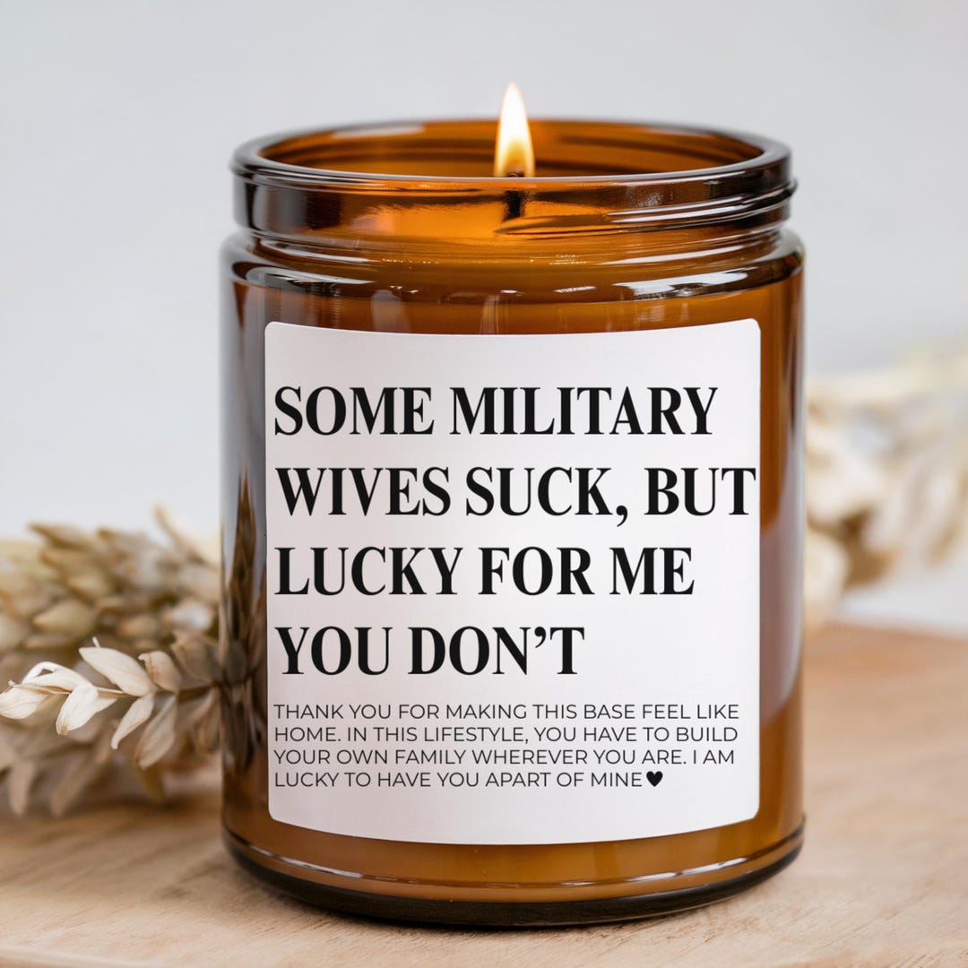 Military Wife Candle for PCS Gift for Friend Going Away Gift for Army ...