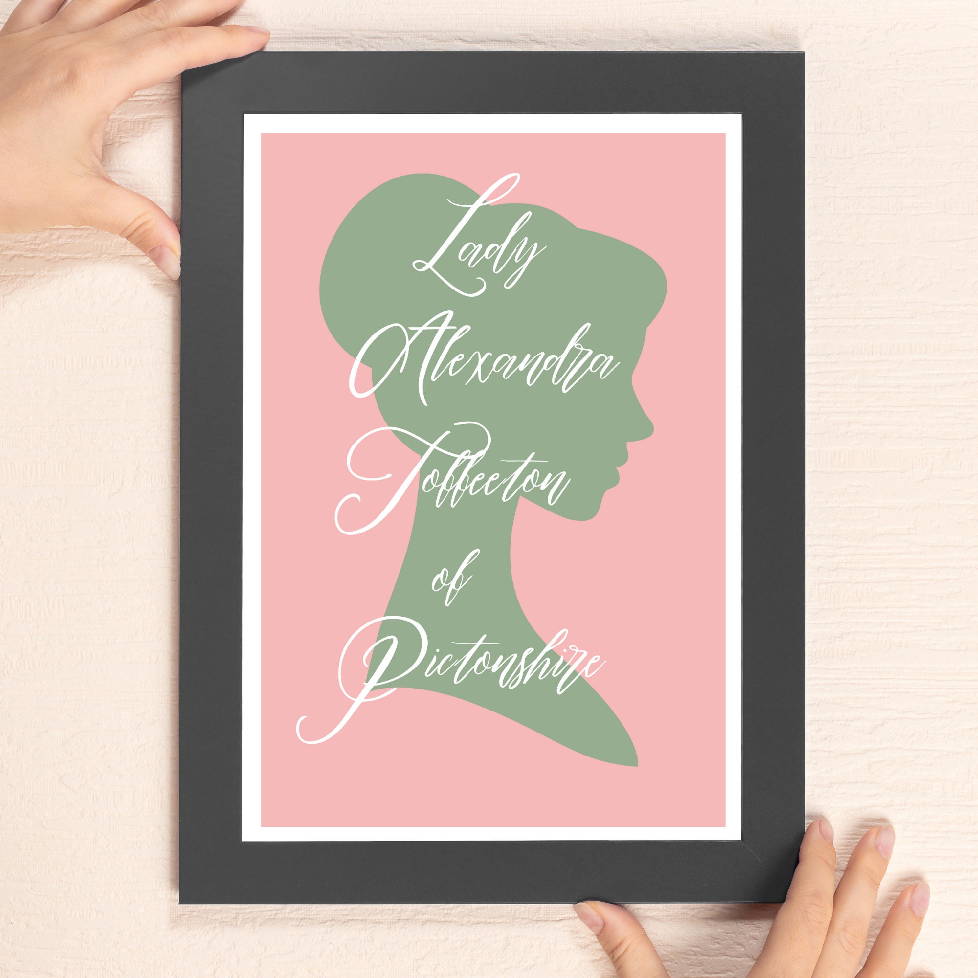 Personalised Profile Silhouette Profile Silhouette Print Regency ...