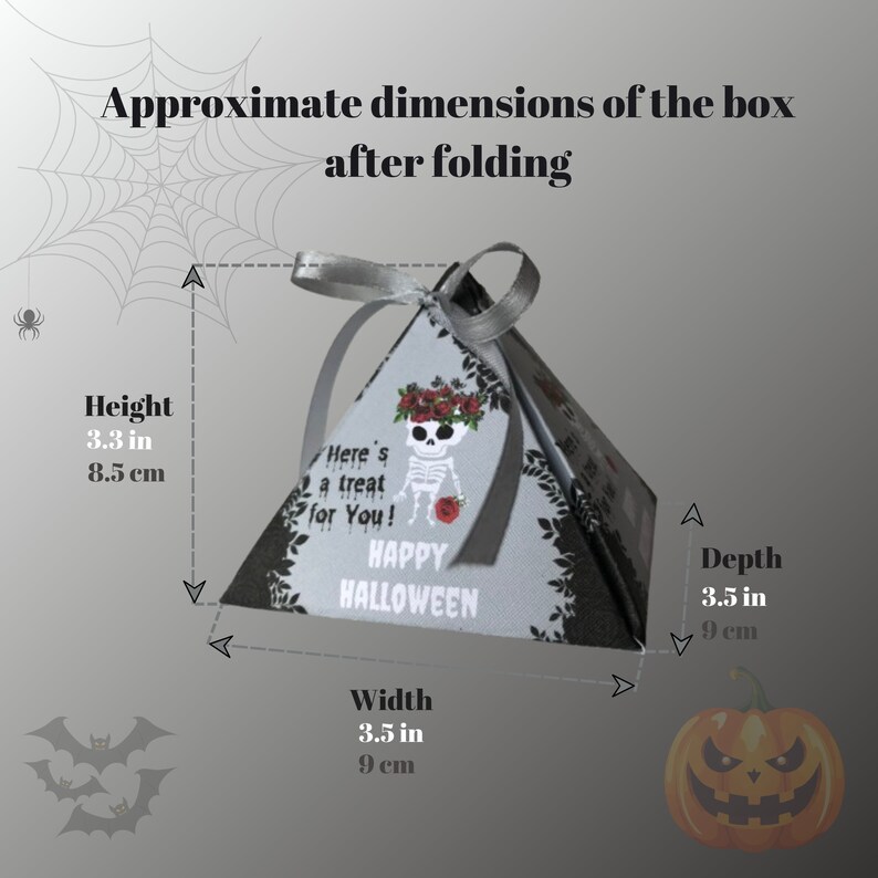 Halloween Mini Treat Box, Skeleton Pyramid (digital Download) - Etsy