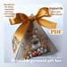 Printable Christmas Mini Gift Box New Year Party Favor Box DIY Pyramid ...