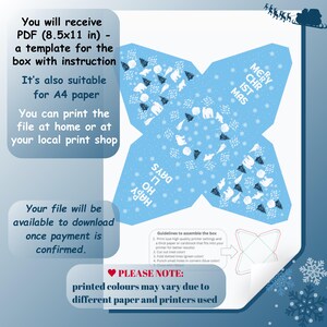 Printable Christmas Pyramid Gift Box: DIY Party Favor (PDF) - Etsy