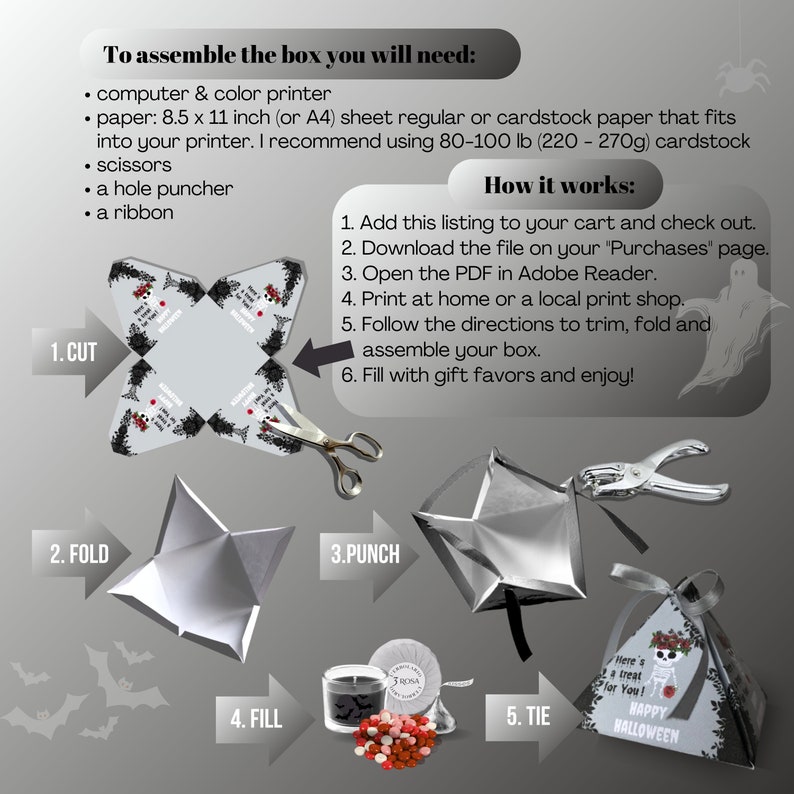 Halloween Mini Treat Box, Skeleton Pyramid (digital Download) - Etsy