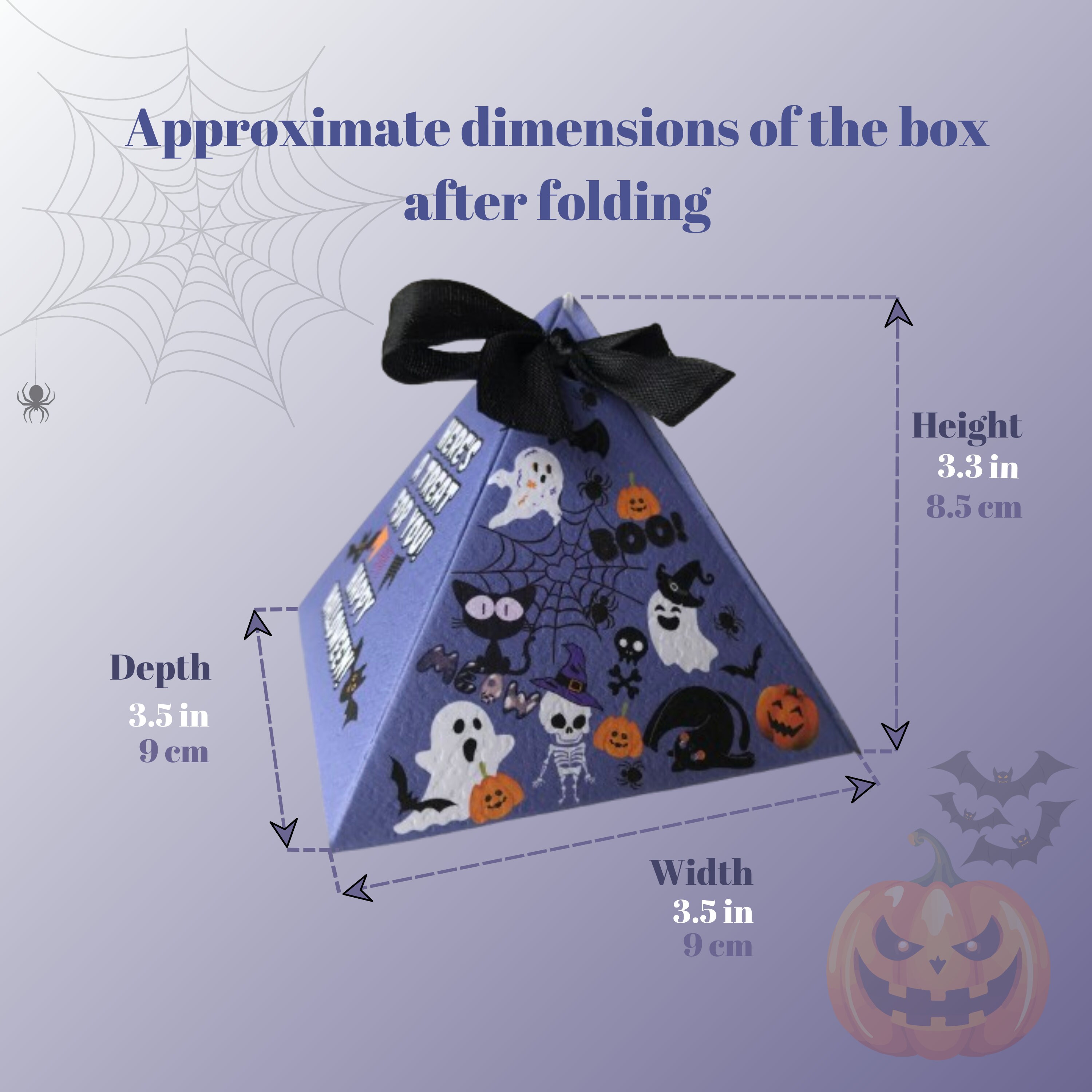 Halloween Mini Pyramid Treat Box: Printable DIY Party Favor (digital ...
