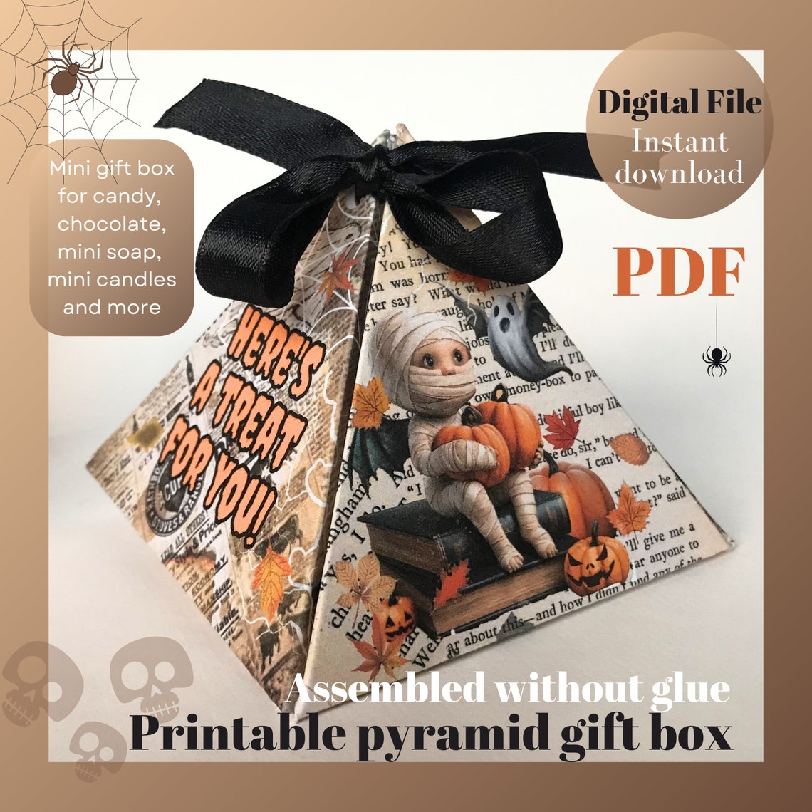 Printable Halloween Mini Treat Box Halloween Party Favor Box DIY ...