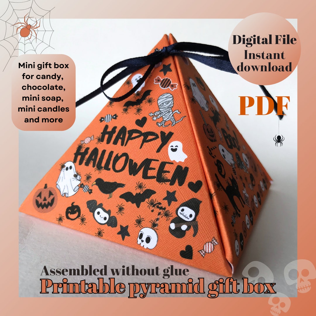 Printable Halloween Mini Treat Box Halloween Party Favor Box DIY ...