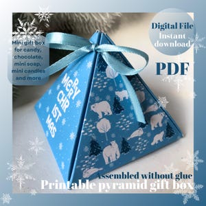 Printable Christmas Pyramid Gift Box: DIY Party Favor (PDF) - Etsy