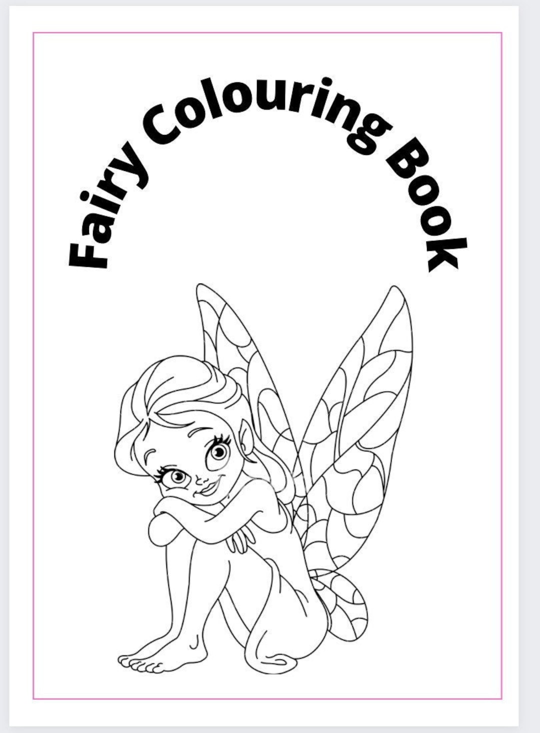 A4 Digital / Printable Download Four Page Magical Fairy Colouring Book ...