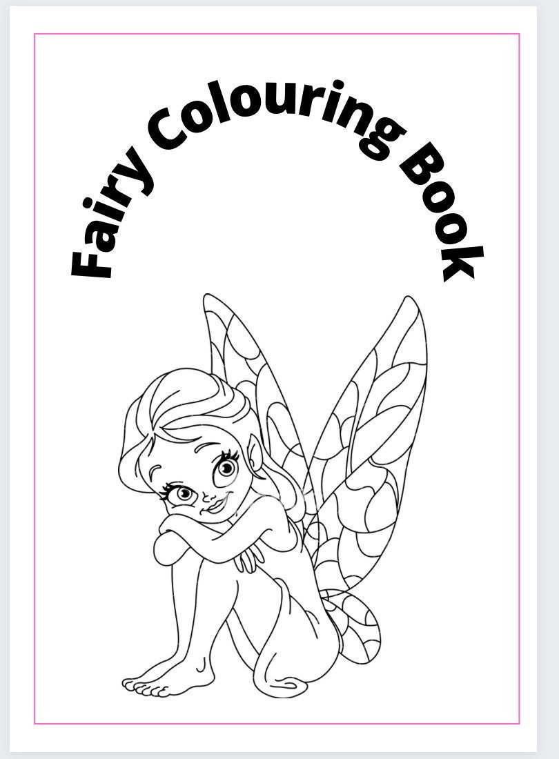 A4 Digital / Printable Download Four Page Magical Fairy Colouring Book ...