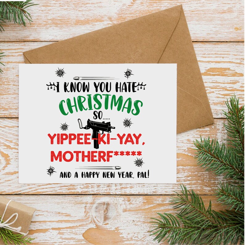 Hate Christmas SVG, Merry Christmas Yippee Ki Yay SVG, Die Hard, Funny Mug Design, Prints ...