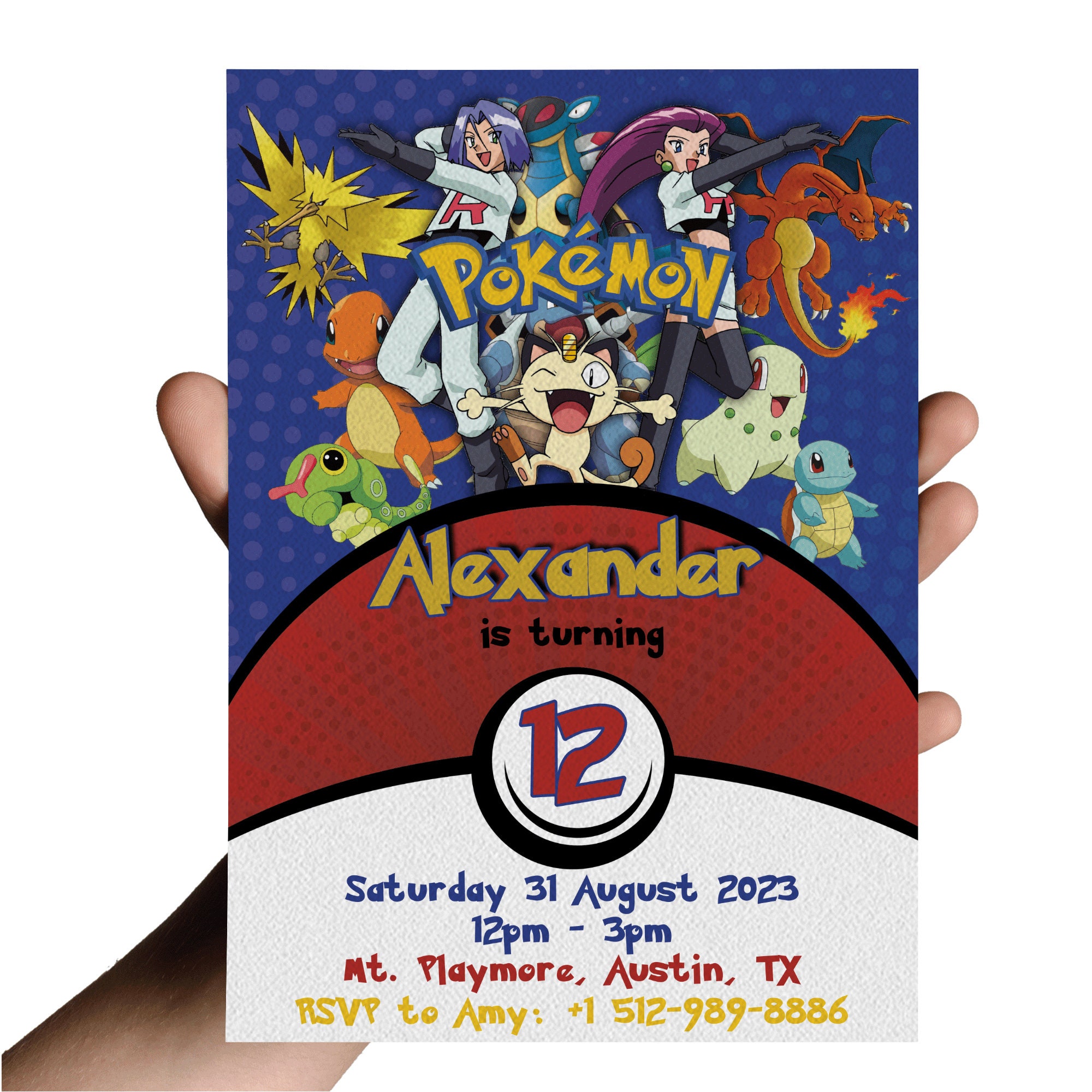 Instant Download Pokemon Birthday Party Invitations Pokemon Party ...
