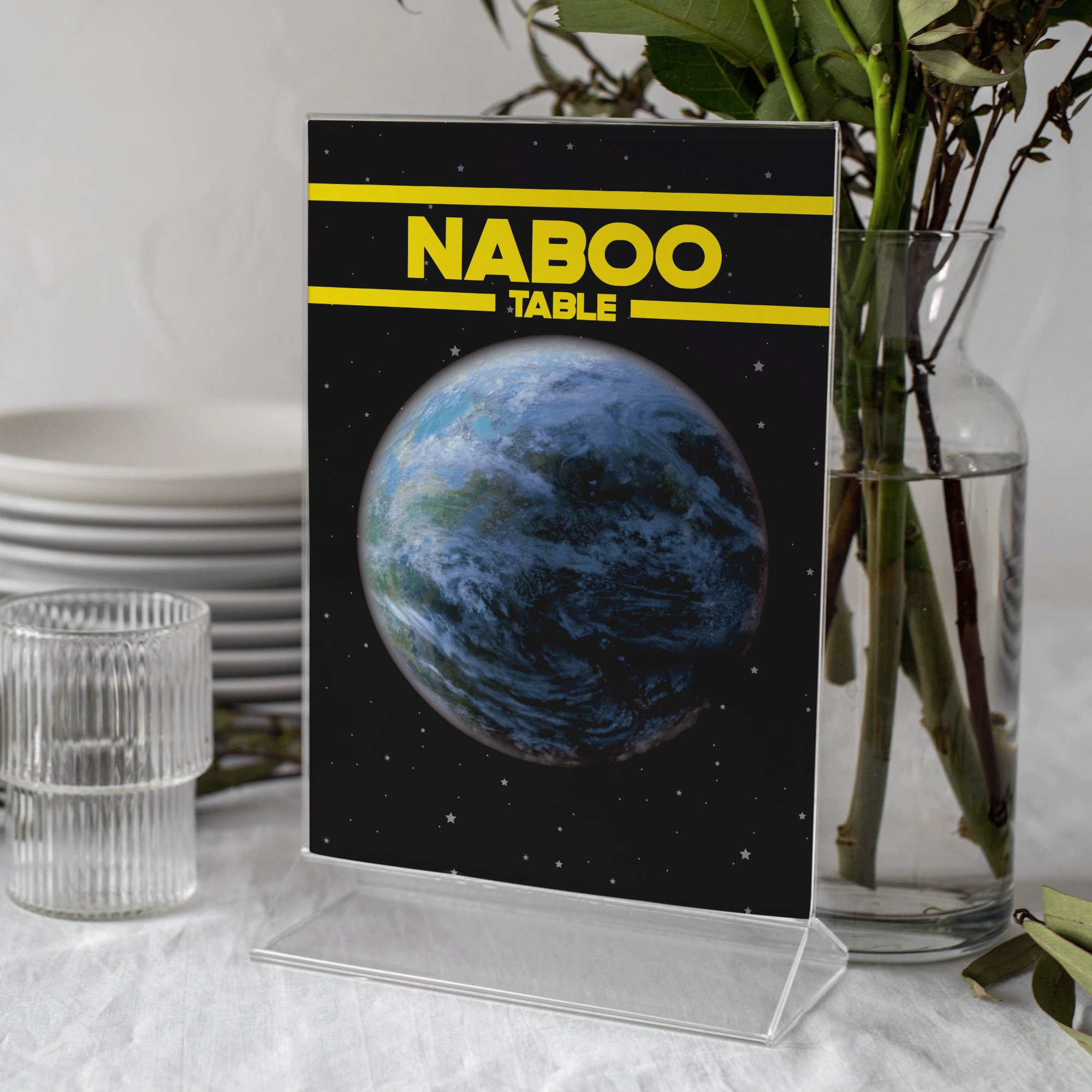 Star Wars Naboo Wedding Table Number / Name Cards Download, Instant ...