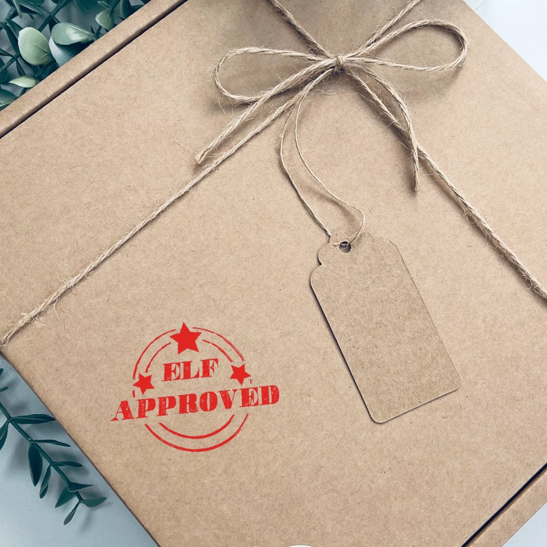 Elf Approved SVG, Merry Christmas Stamp SVG, Elf, Christmas Rubber ...