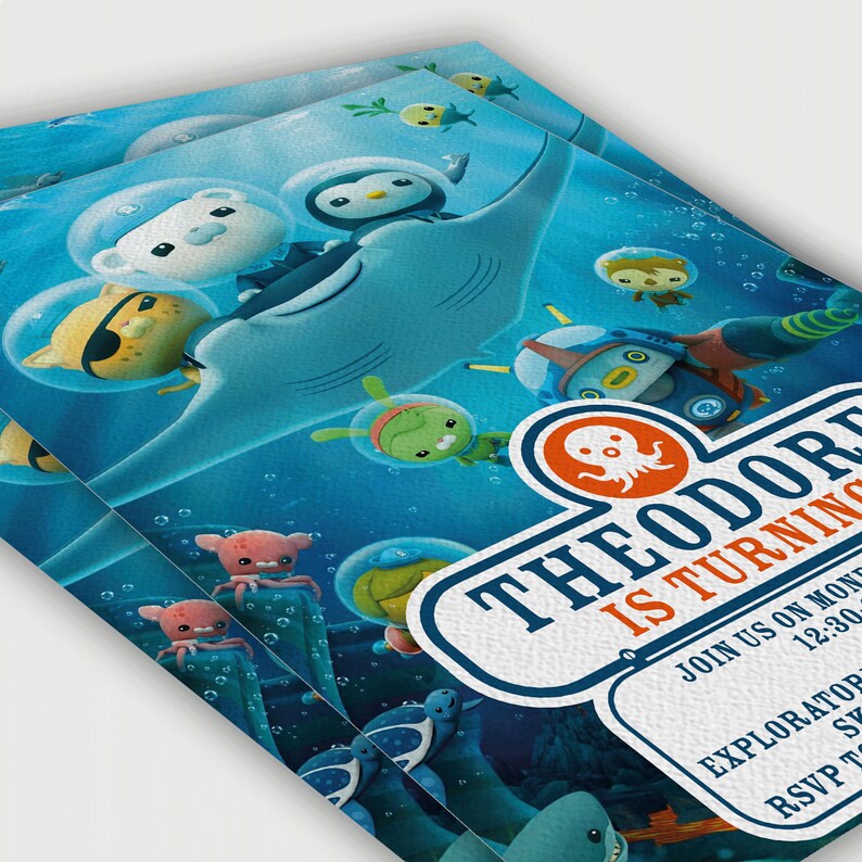Octonauts Sea Ocean Barnical Birthday Party Invitation - Etsy