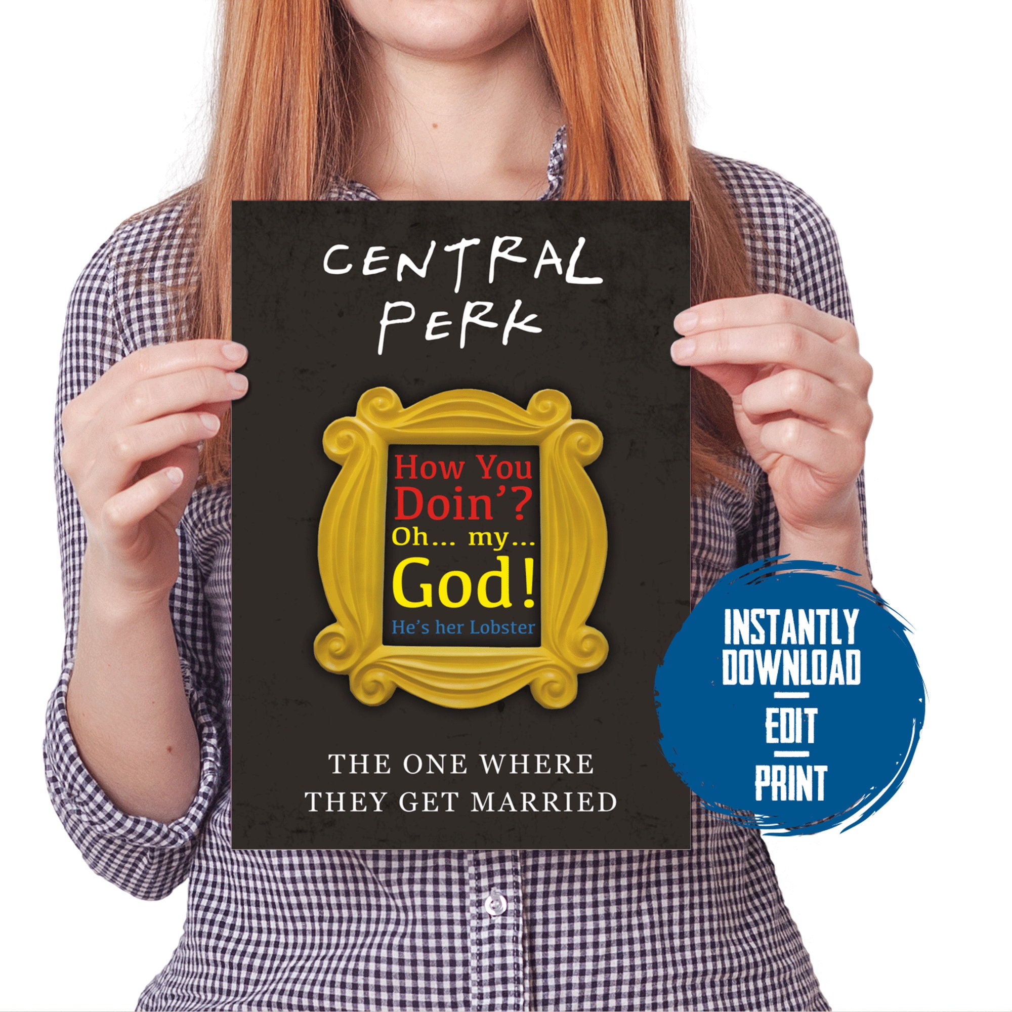 Printable Friends Themed Place Card Template Table Number - Etsy