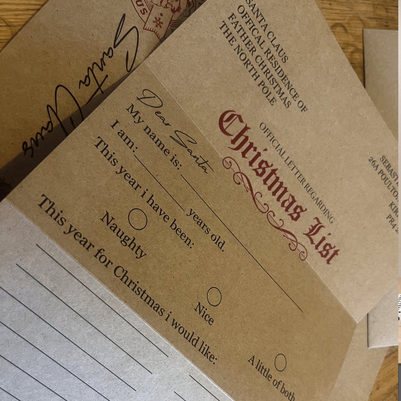 Personalized Letter to Santa Template | Editable Christmas Wish List ...