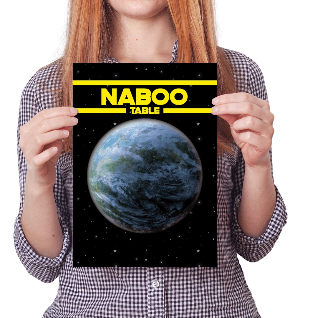 Star Wars Naboo Wedding Table Number / Name Cards Download, Instant ...