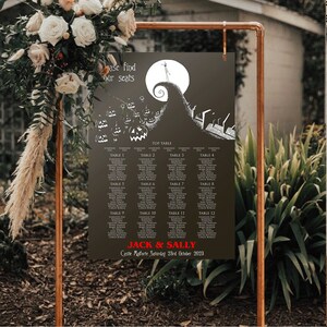 Nightmare Before Christmas Template Wedding Seating Chart Halloween ...