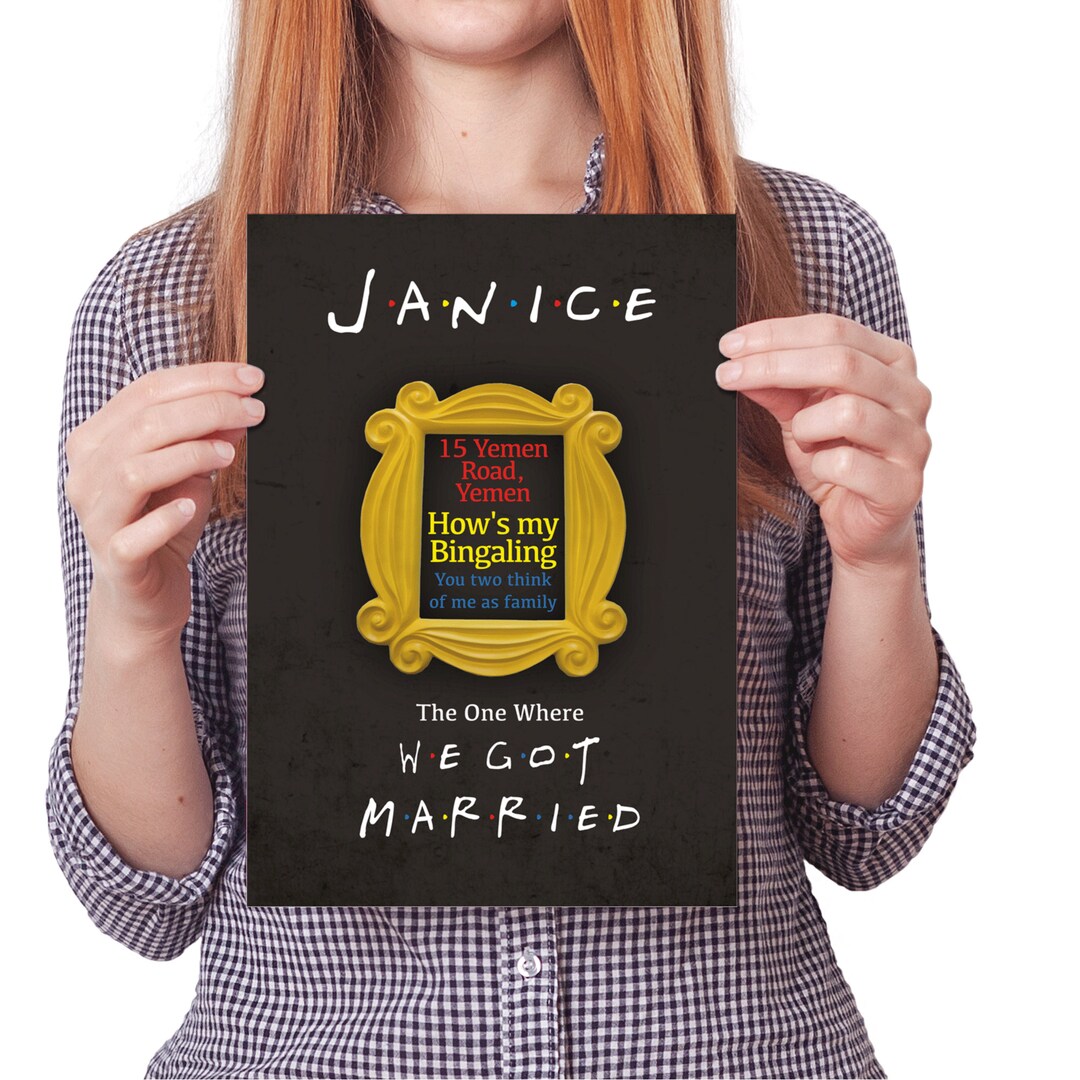 Friends TV Show Series Janice Quote Wedding Table Number / Name Cards ...