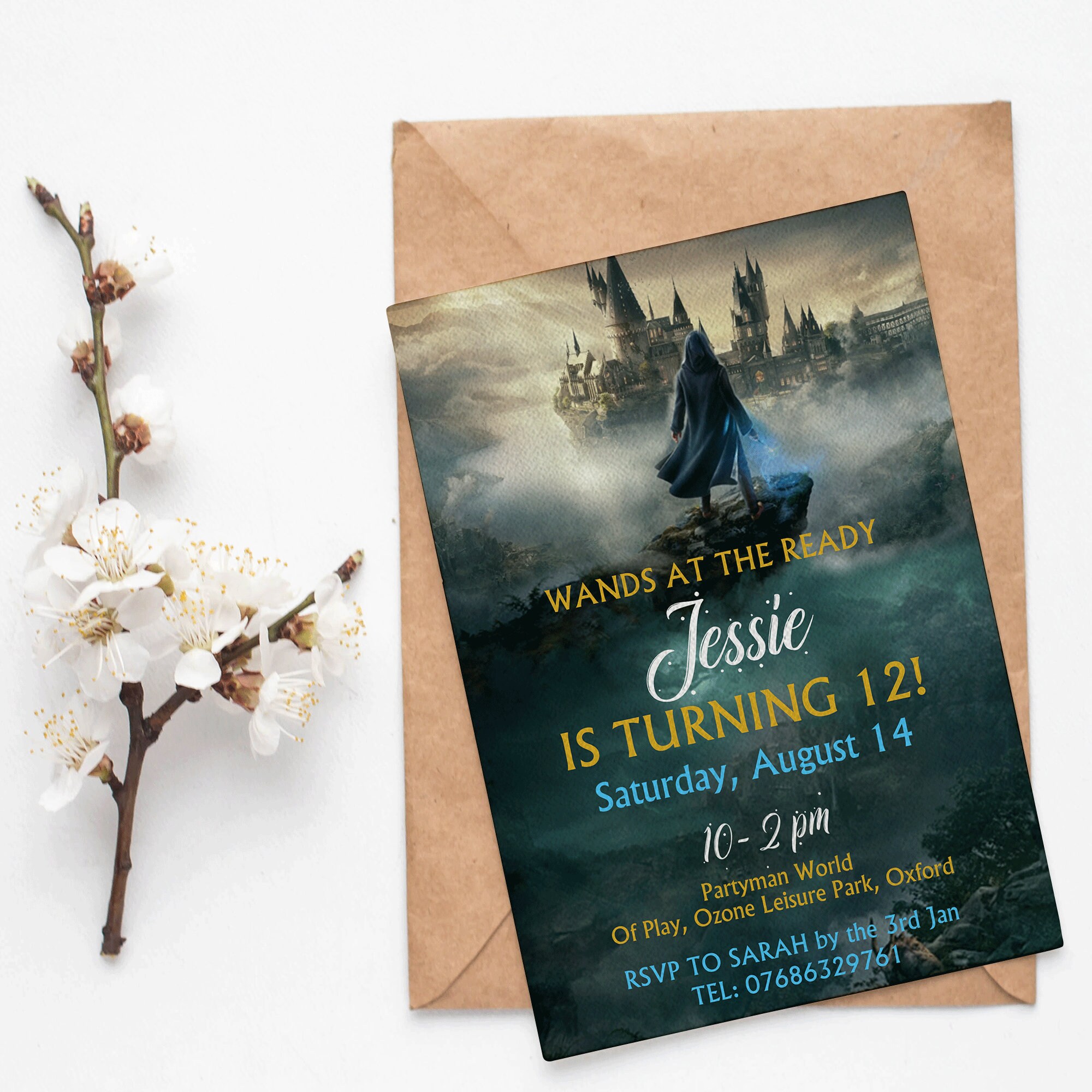 Legacy Gaming Birthday Party Invitation Template Evite Magical Castle ...