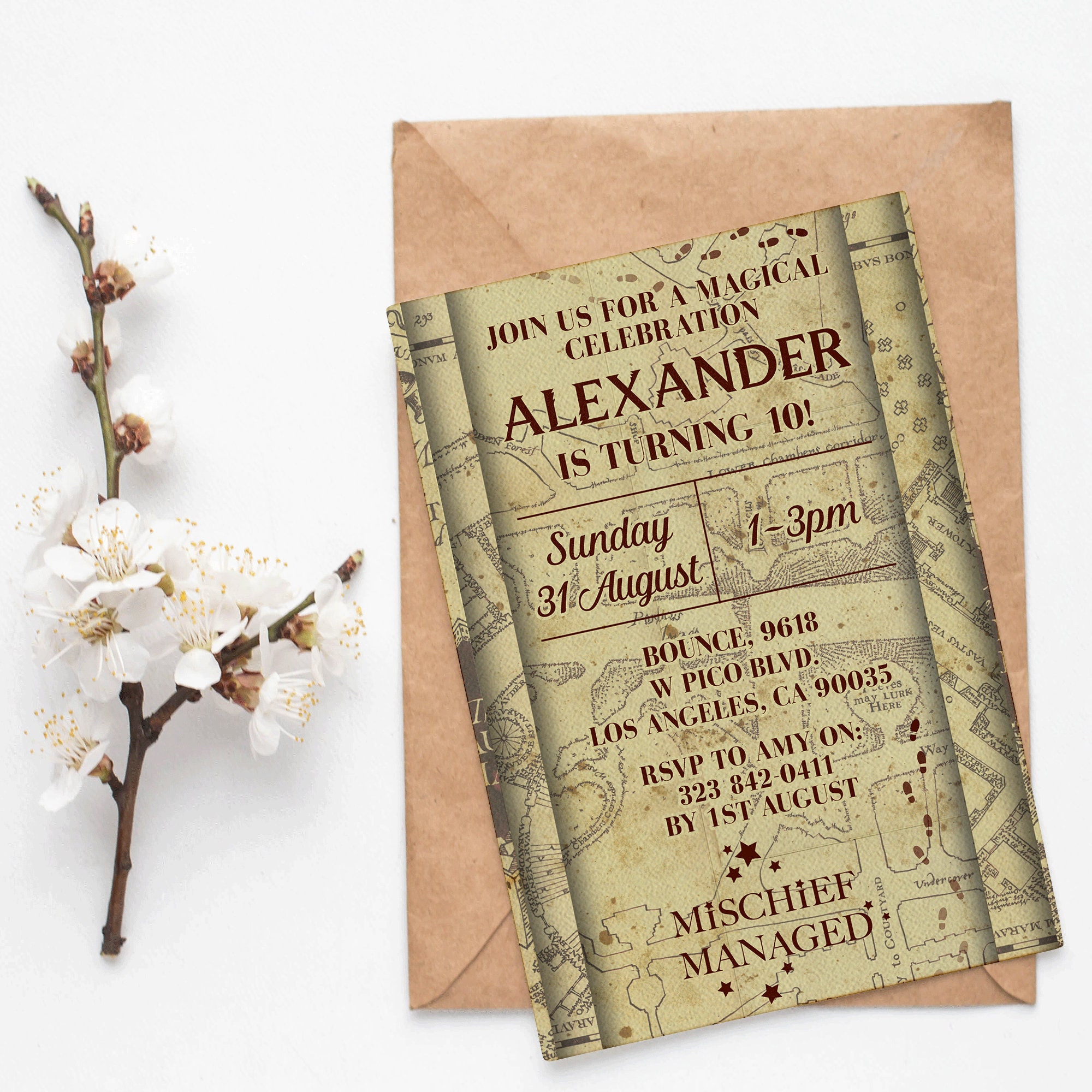 Harry Potter Birthday Party Invitation Magic Party Invites Editable ...