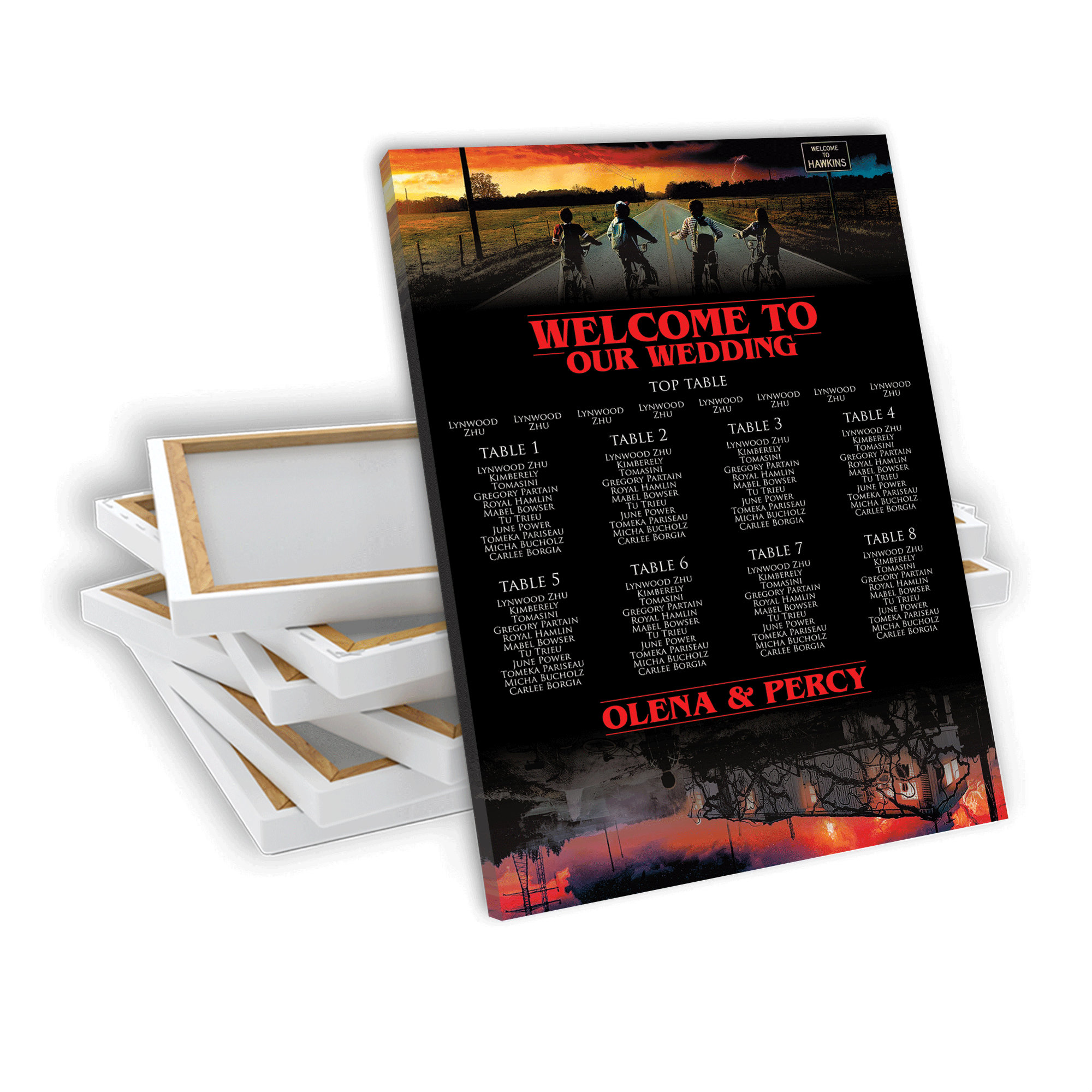 Stranger Things Wedding Seating Plan Table Chart, Sci-fi TV Show ...