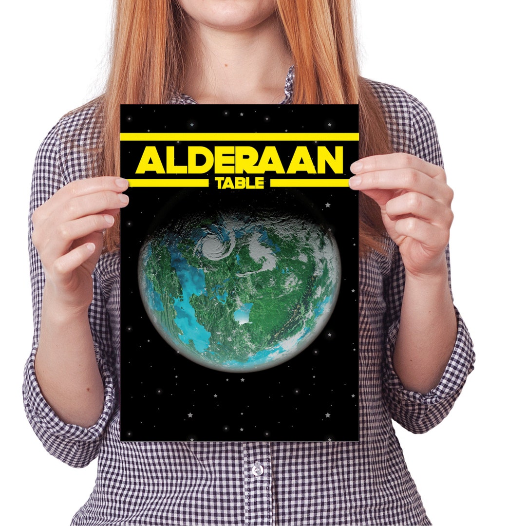 Star Wars Alderaan Wedding Table Number / Name Cards Download, Instant ...