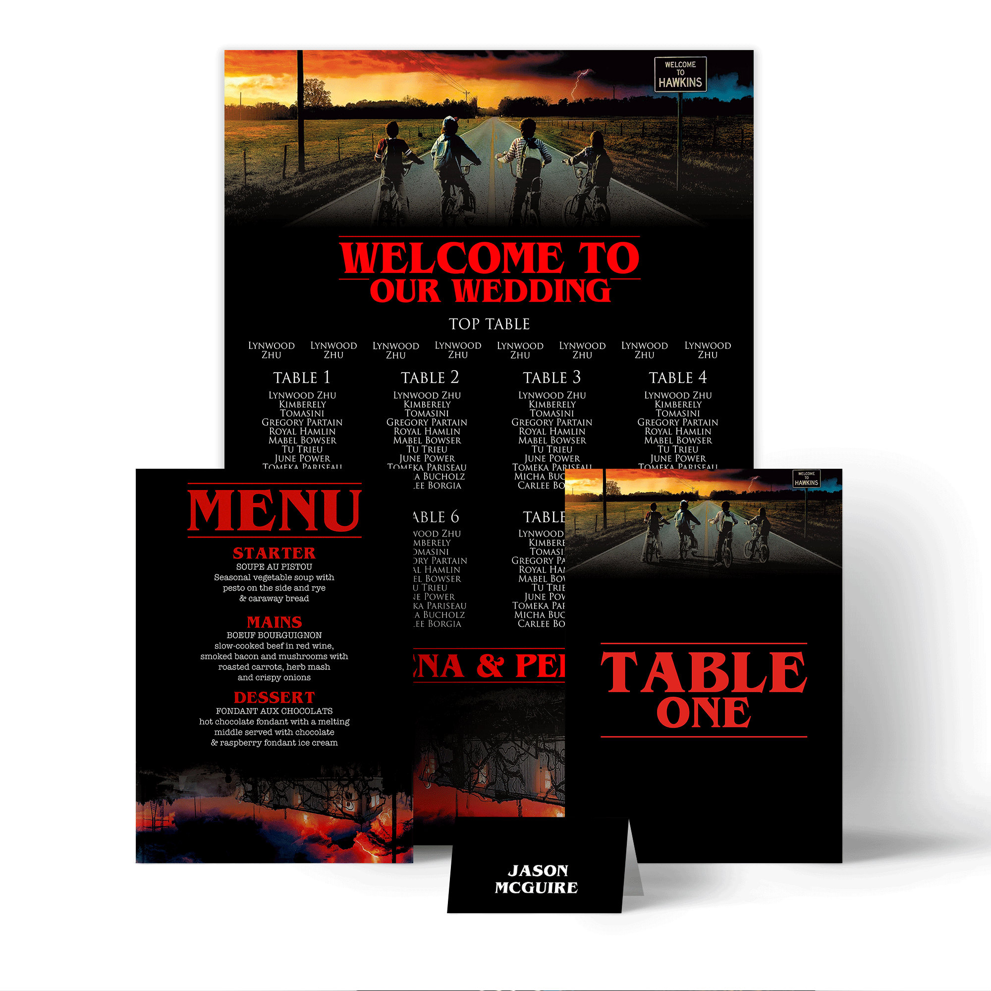 Stranger Things Wedding Seating Chart, Sci-fi TV Show Theme (PDF ...