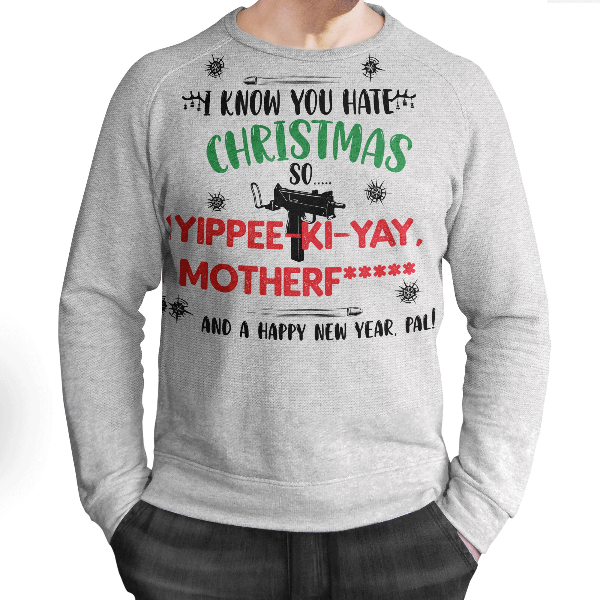 Hate Christmas SVG, Merry Christmas Yippee Ki Yay SVG, Die Hard, Funny Mug Design, Prints ...