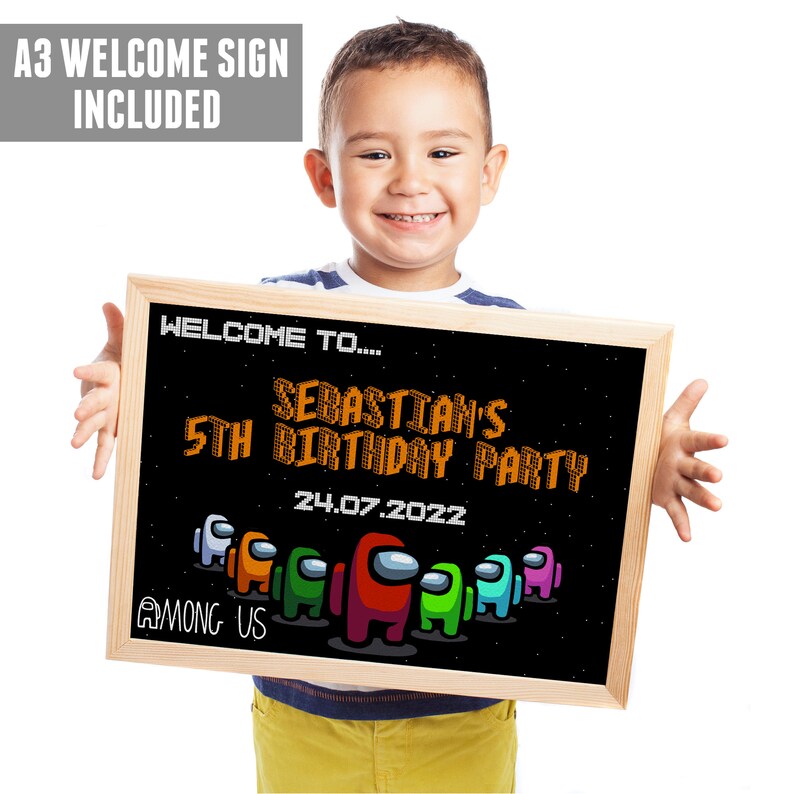Among Us Birthday Invitation | Imposter Game Evite (digital Download ...