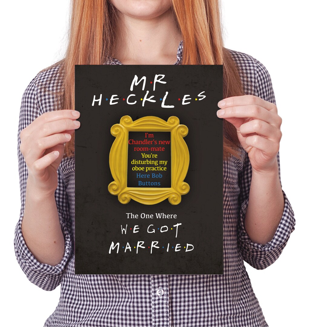 Friends TV Show Series Mr Heckles Hannigan Quote Wedding Table Number ...
