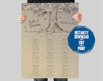 Stranger Things Wedding Seating Plan Table Chart Sci-fi TV - Etsy Israel