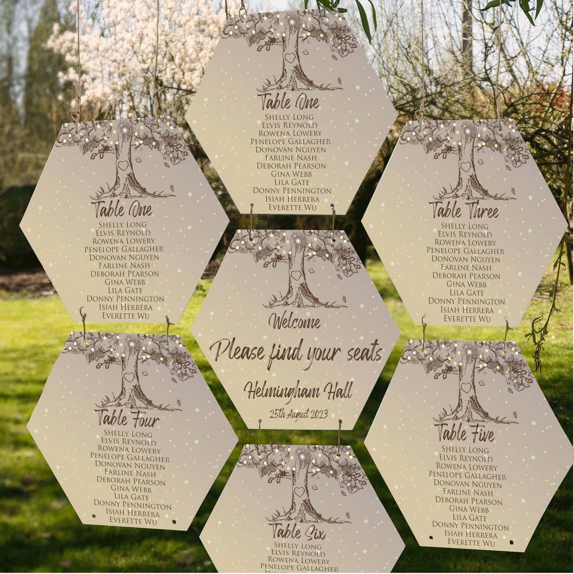 Printable Rustic Wedding Seating Chart Cards Editable - Etsy