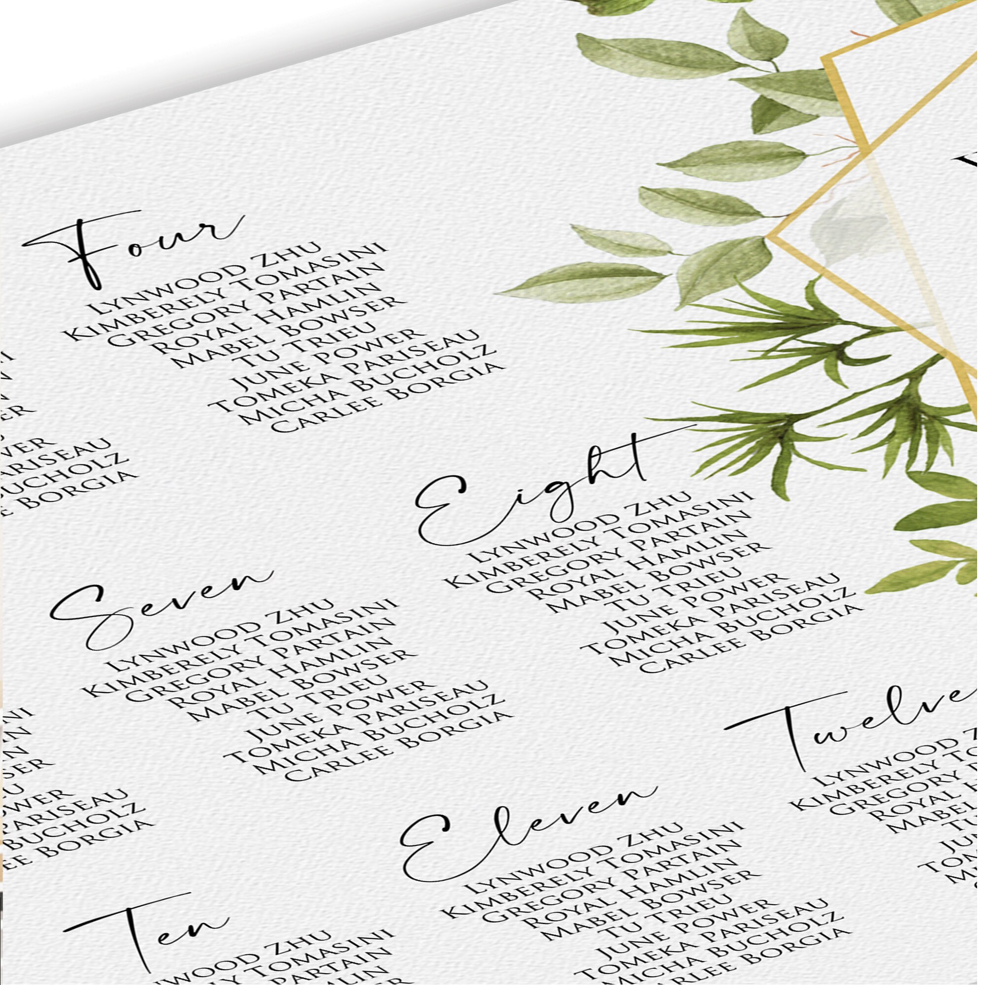 Seating Chart Wedding Canva Template Customizable Sign Wedding ...