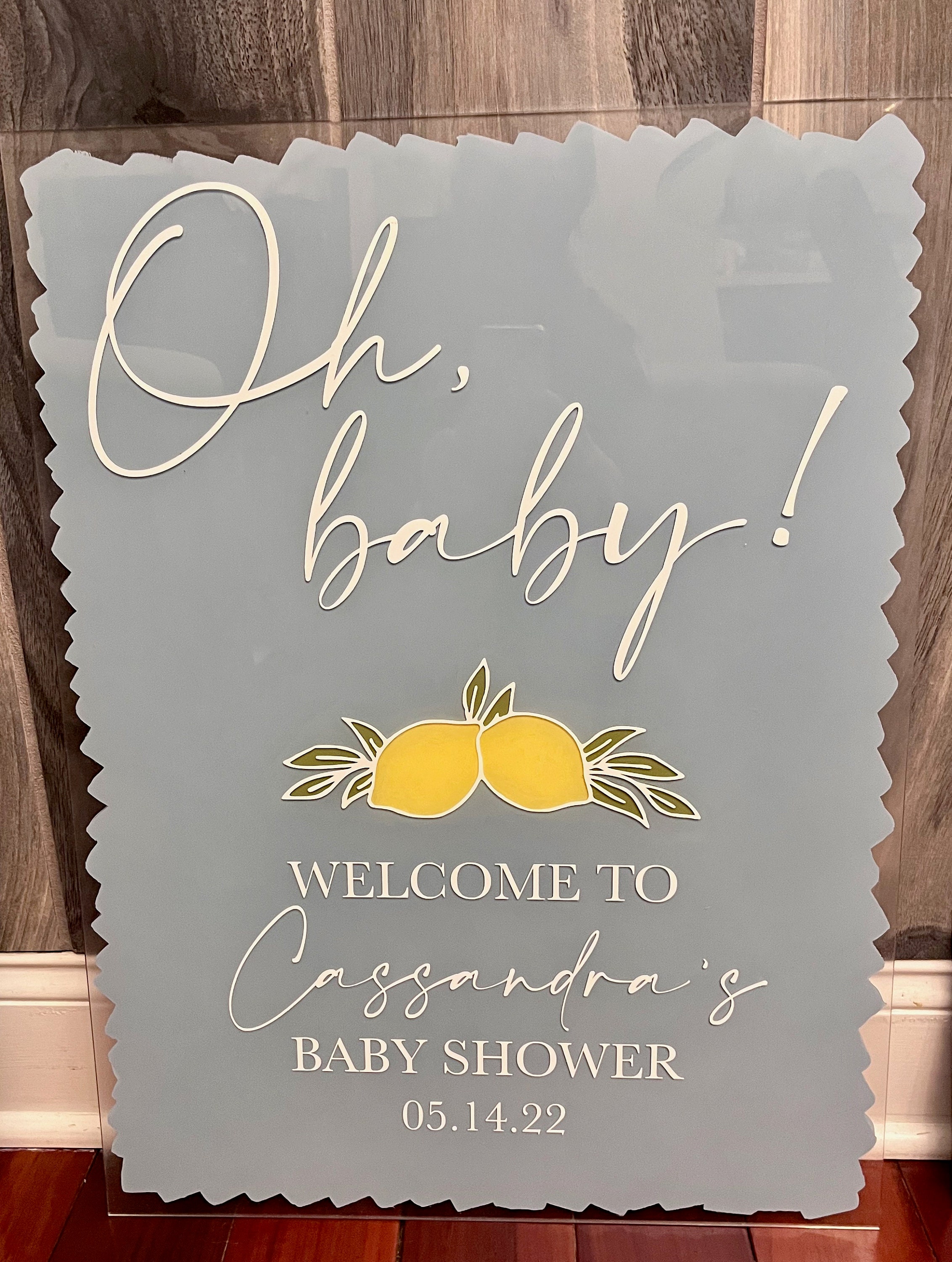 Acrylic Baby Shower Sign Package- Baby Shower Sign - Baby Signage ...