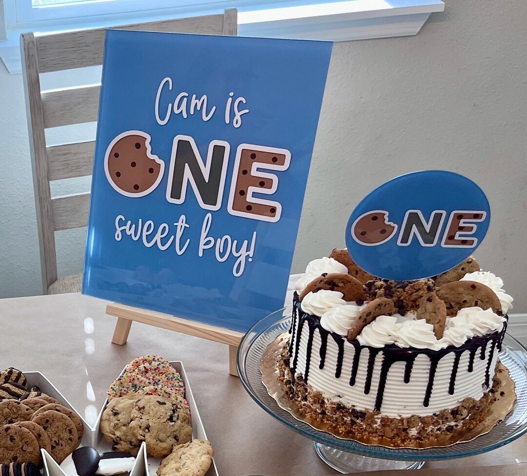 Acrylic Birthday Sign - Custom Birthday Sign - Cookie Birthday - Sweet ...