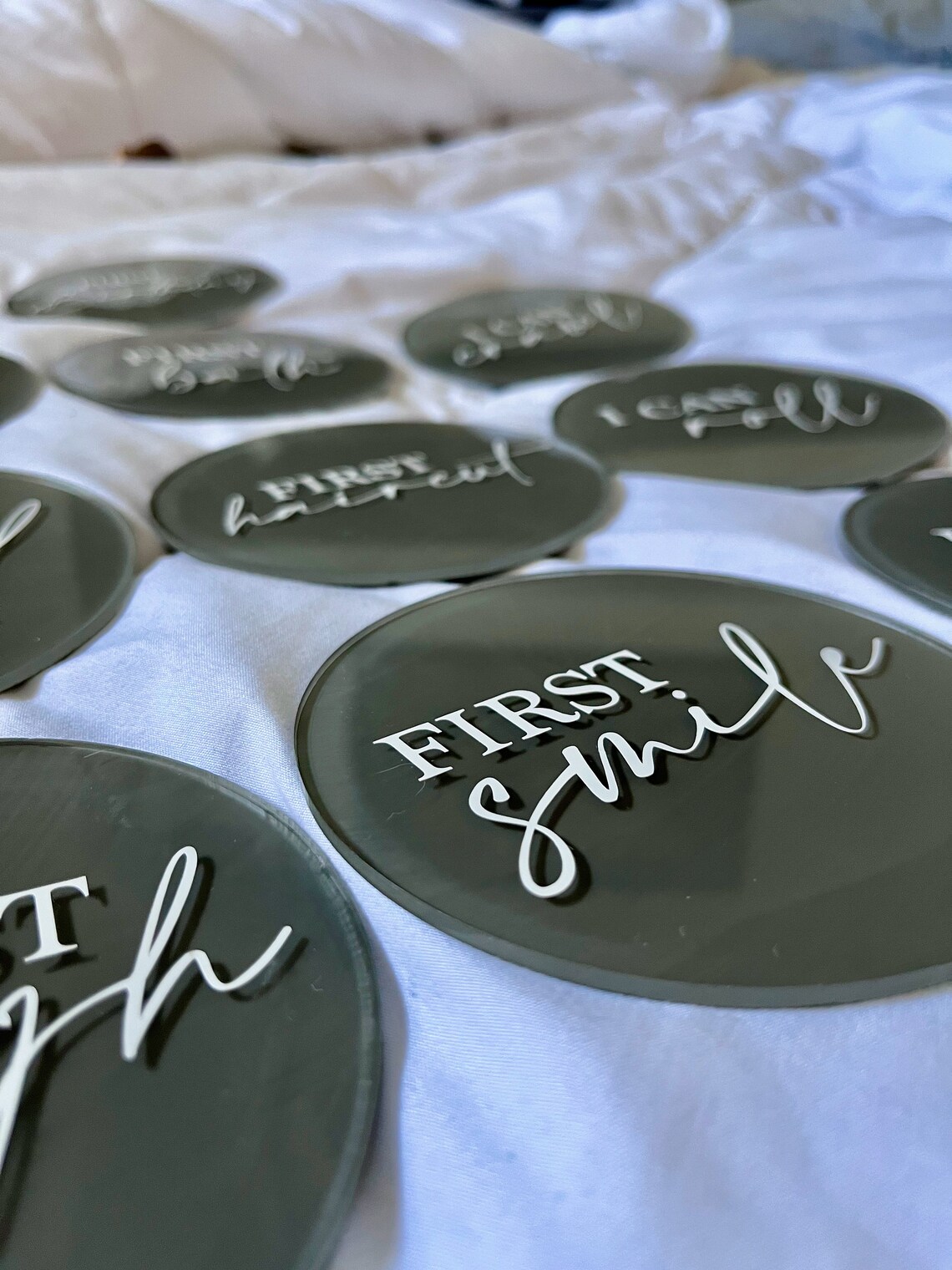 Acrylic Skill Milestone Marker Set - Milestone Discs - Newborn Baby ...