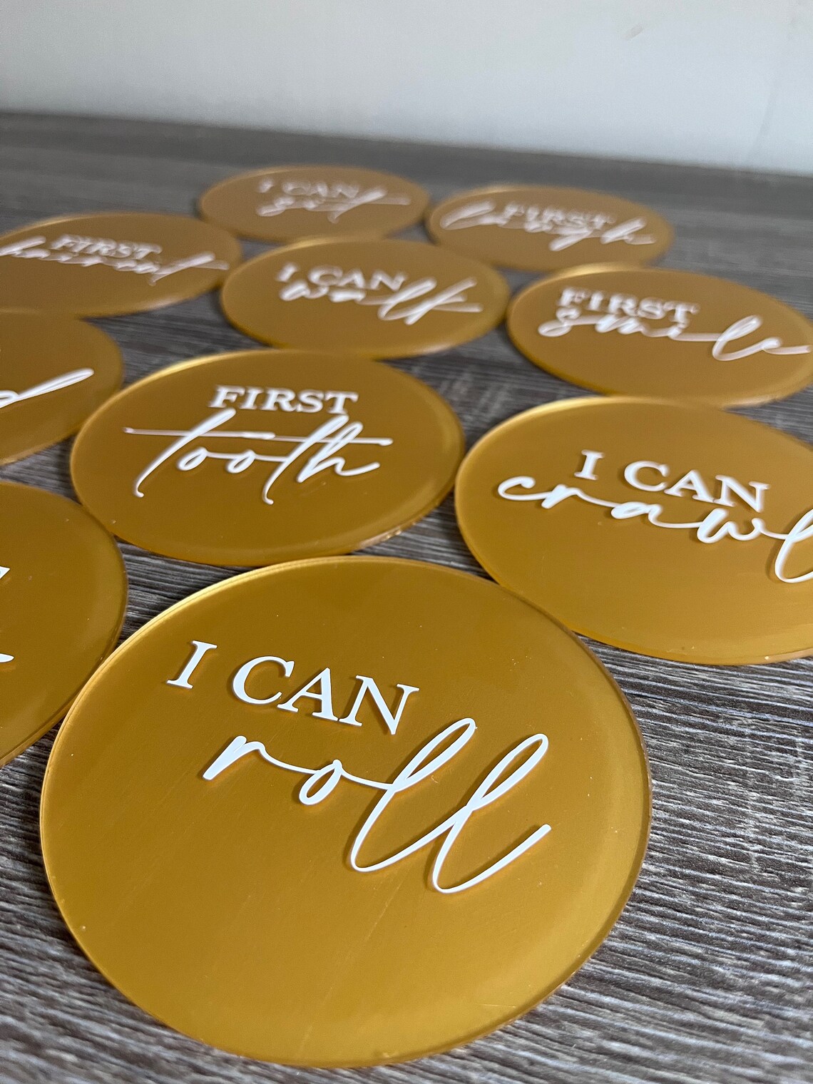 Acrylic Skill Milestone Marker Set - Milestone Discs - Newborn Baby ...