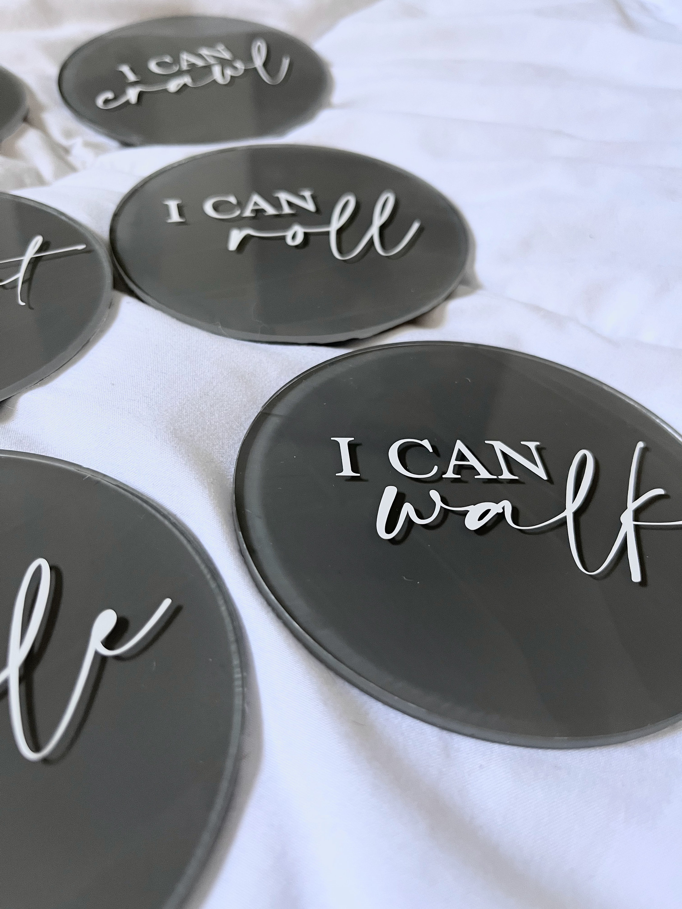Acrylic Skill Milestone Marker Set - Milestone Discs - Newborn Baby ...